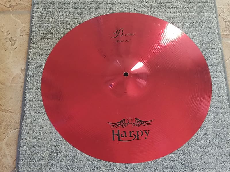 Clean! BIG * RED * RIDE CRASH Cymbal 20" inch * Like Paiste | Reverb