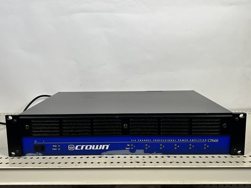 Crown CP660 6 Ch Power Amp - ONE BAD CHANNEL - 2000s - Black | Reverb