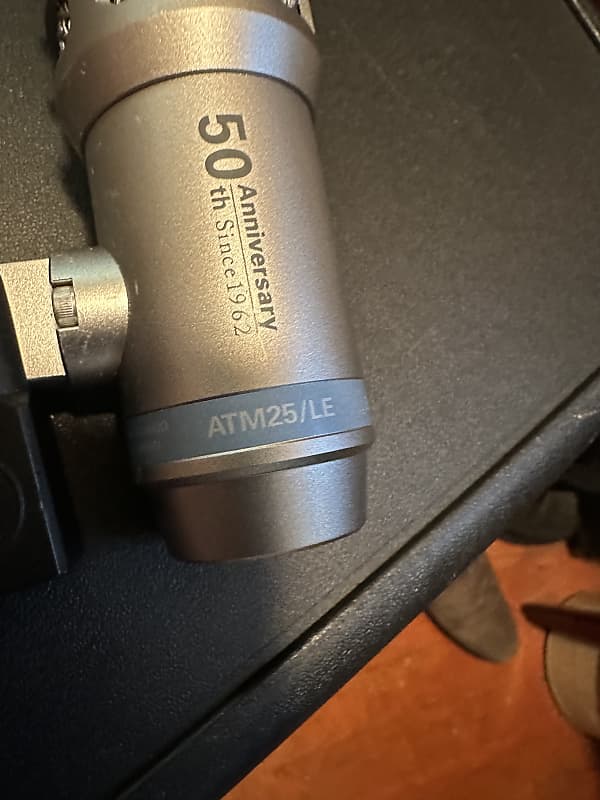 Audio technica Atm25/le 50th anniversary microphone Silver | Reverb
