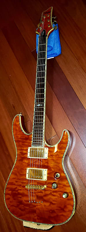 Schecter C-1 ELITE MONSTER TOP 2005 AMBER QUILT MAPLE | Reverb