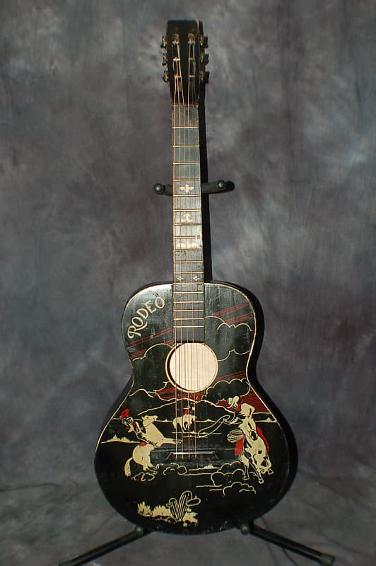 1938 Harmony "Rodeo" Cowboy Guitar Neck reset Pro Setup Open | Reverb