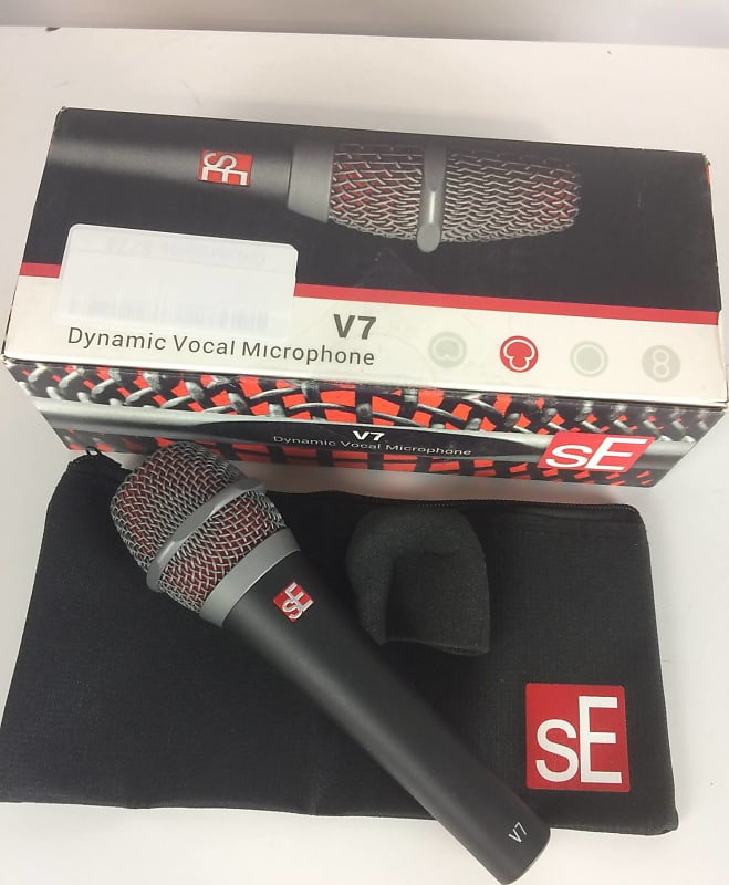 sE Electronics V7 Dynamic Vocal Microphone, Black/Silver | Reverb