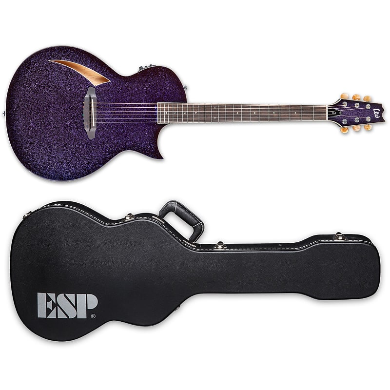 ESP LTD TL-6 Acoustic-Electric Guitar Purple Sparkle Burst + | Reverb