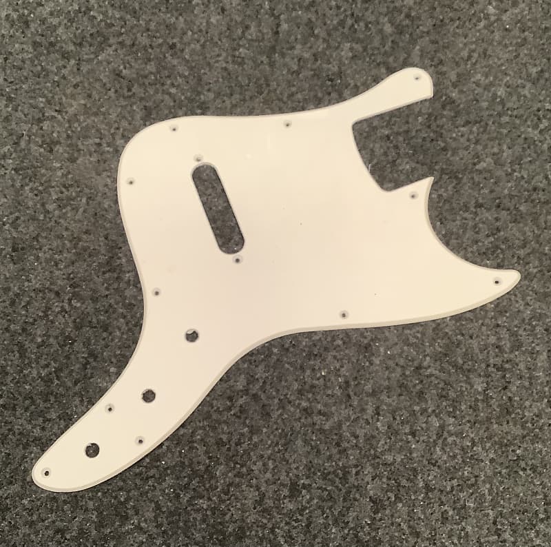 Squier Bronco Bass Pickguard - White Before 2018 | Reverb