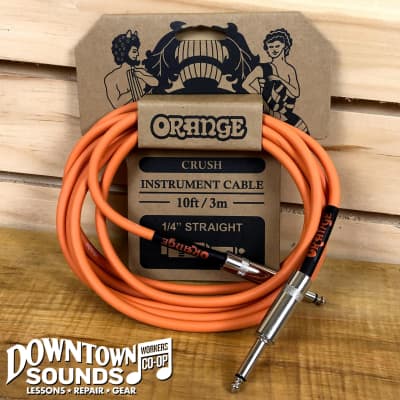 Orange Crush 10' Instrument Cable with Straight to Straight | Reverb