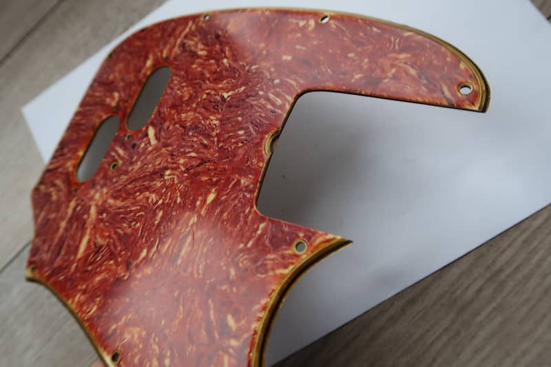 Fender Mustang bass pickguard '66 - '79 Celluloid Tortoise | Reverb