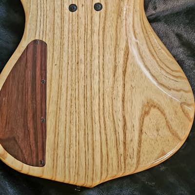 SJ Custom Guitars 5 string bass, Amboyna Burl Top, Ash Back, | Reverb