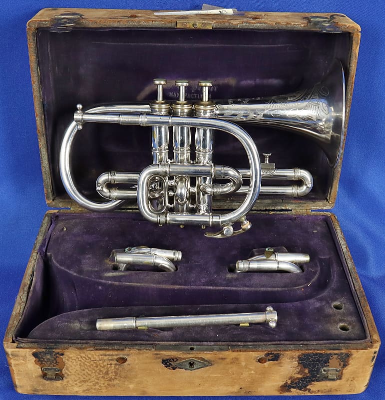 Vintage 1883 JW Pepper Maker Cornet #4472 Adjustable | Reverb