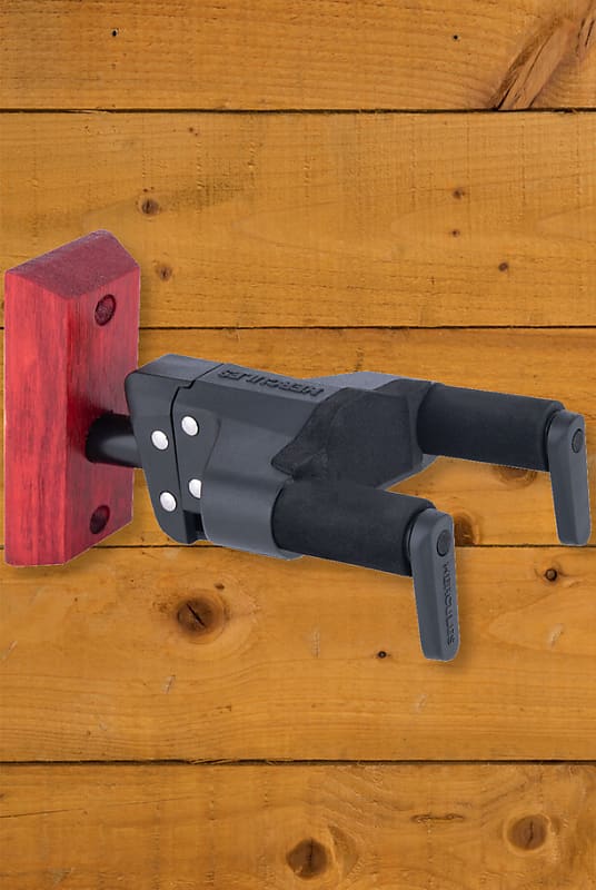 Hercules Auto Grip System Guitar Hanger | Short Arm - Red | Reverb