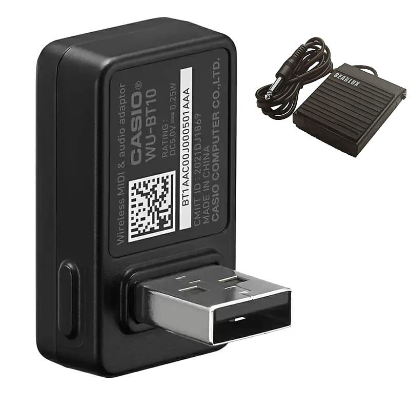 Casio WU-BT10 Bluetooth Audio/MIDI Adapter w/ Sustain Pedal | Reverb