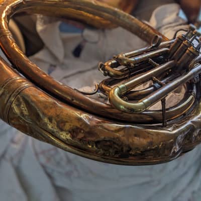 King HN White Sousaphone 1250 Late 1950s - Laquered Brass | Reverb