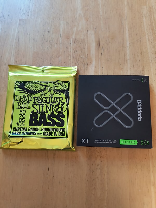 Daddario and Ernie Ball Bass strings 4 string Present | Reverb