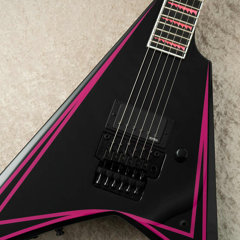 ESP EDWARDS E-ALEXI PINK SAWTOOTH w/ESP GB-30V -Black with | Reverb