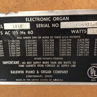 Baldwin Fun Machine 121F Keyboard | Reverb