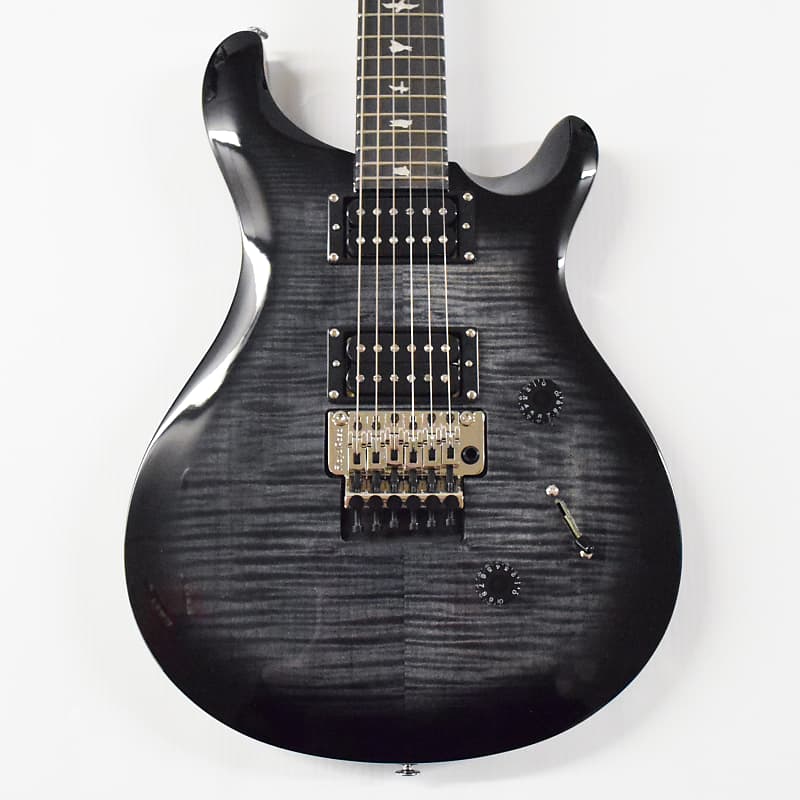 PRS SE Custom 24 Floyd Electric Guitar - Charcoal Burst | Reverb