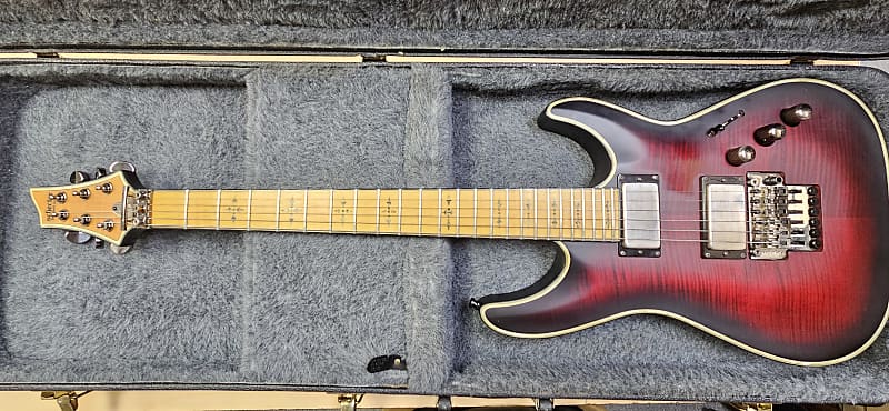 Schecter Hellraiser Extremne C-1 FR 2020s - Satin crimson red | Reverb