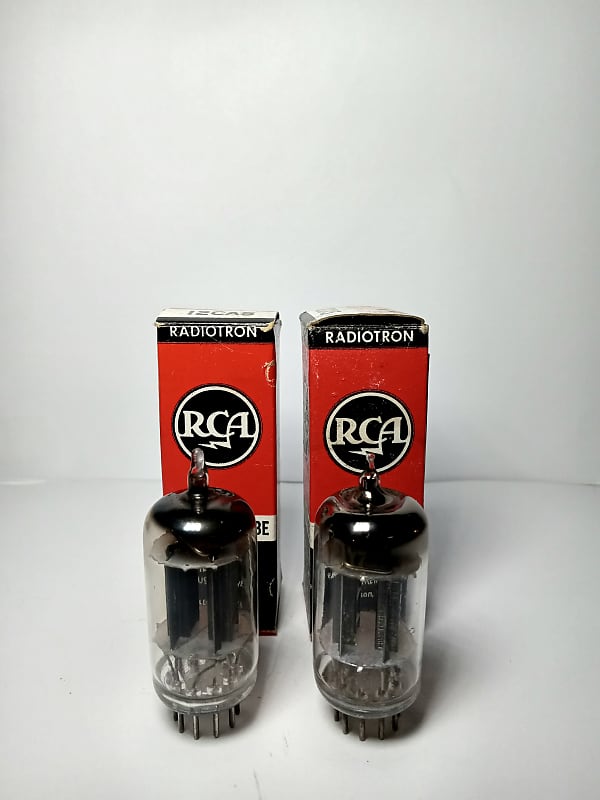 Pair Of RCA 12AX7 Black Plates Maxi Preamp Tested | Reverb