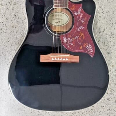 Epihone Hummingbird Performer Pro Ebony Acoustic Electric | Reverb