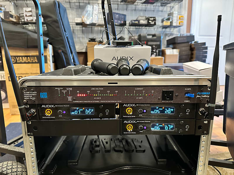 Audix 3 channel wireless microphones bodypack case headset | Reverb