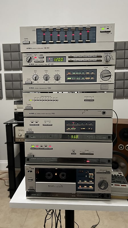 RARE Vintage AIWA Mini Component Stereo System 80's Hi-Fi | Reverb