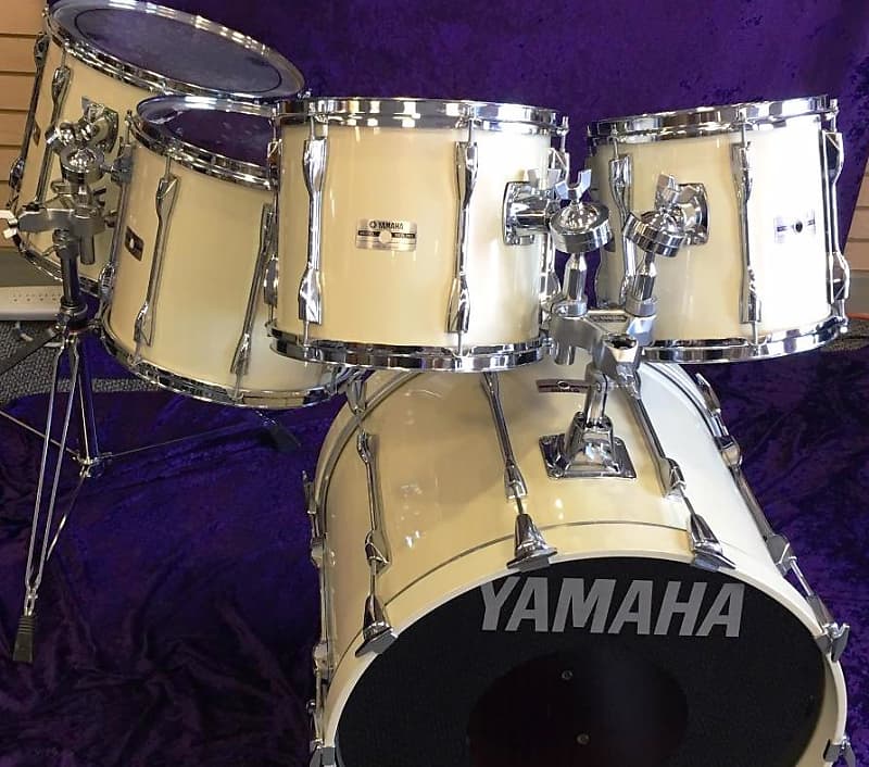 Yamaha Recording Custom Drum Set 1989 Stage White | Reverb