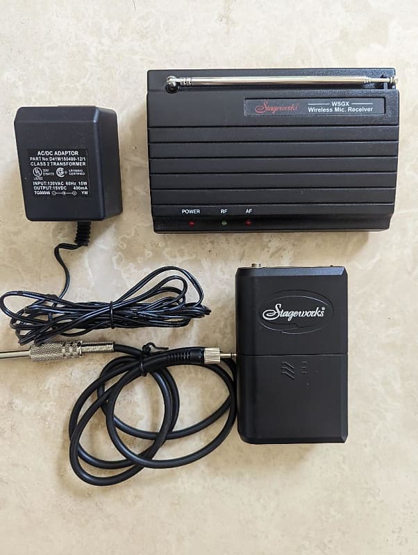 Stageworks WSGX Wireless mic receiver 90's black | Reverb
