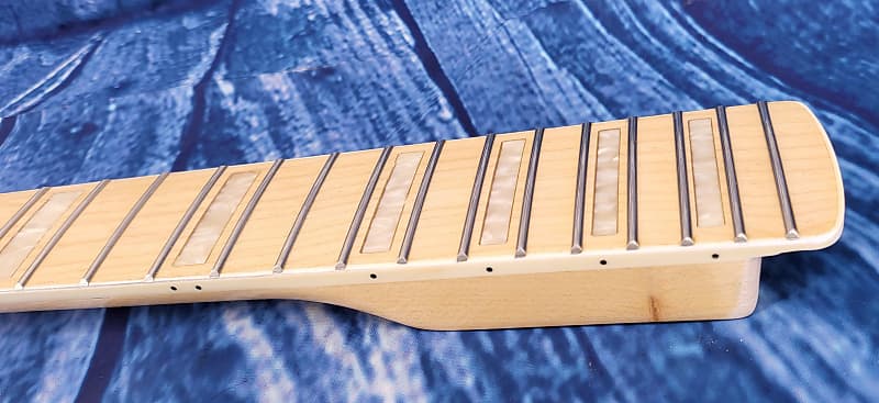 Indonesian Strat Replacement Neck --Maple with block inlay | Reverb