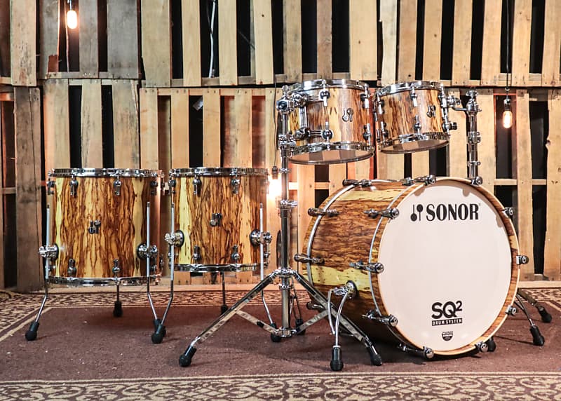 Sonor SQ2 Heavy Maple African Marble Semi Gloss Drum Set - | Reverb
