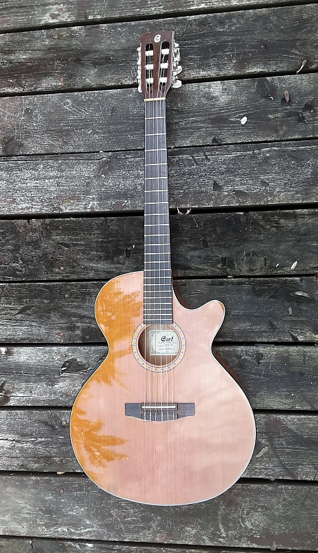 Cort CEC5 NAT Natural Nylon Cutaway w/ Fishman Electronics | Reverb