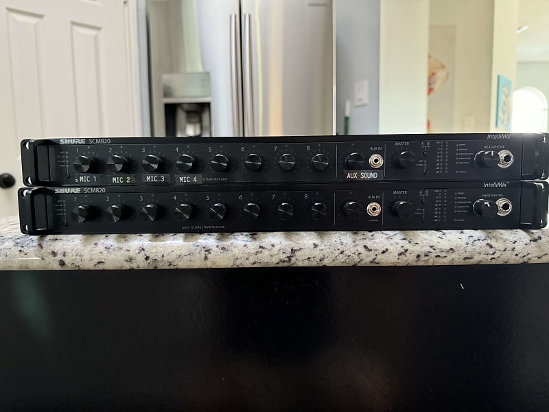 2 Shure SCM820 Digital Intellimix Automatic mixer NON Dante | Reverb