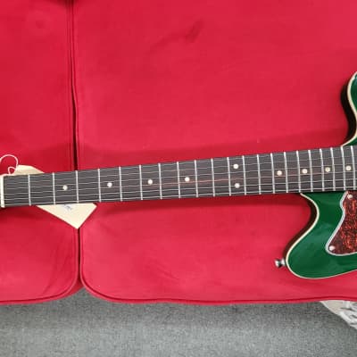 JET JJ-350 GR Offset Electric Guitar - Transparent Green | Reverb