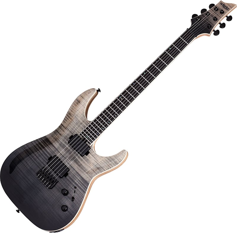 Schecter 6-String Solid-Body Elite Electric Guitar Black Fade | Reverb