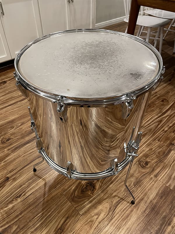 Remo Acousticon SE 18x16" floor tom chrome wrap VIDEO | Reverb