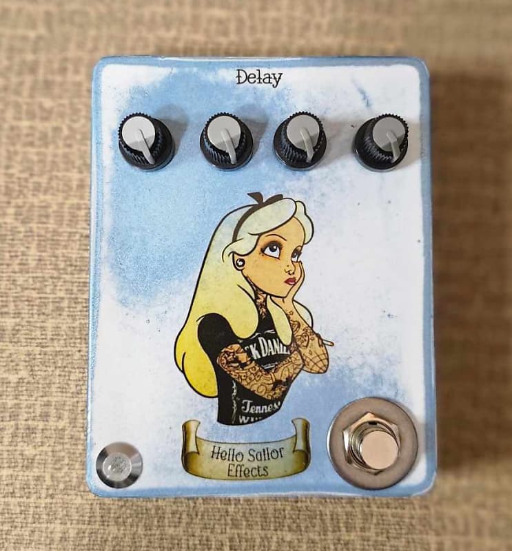 Hello Sailor Effects Alice Delay - White over Pelham Blue | Reverb
