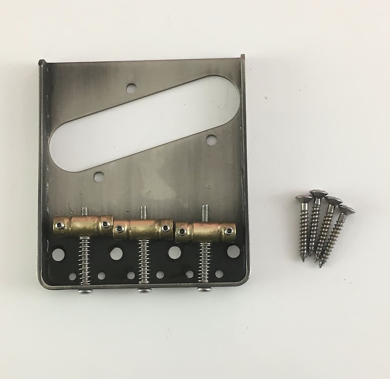 Lefty Vintage Style Tele Ashtray Bridge Brushed Nickel Relic | Reverb