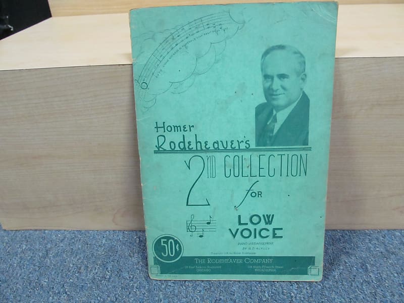 Homer Rodeheaver's 2nd Collection for Low Voice | Reverb