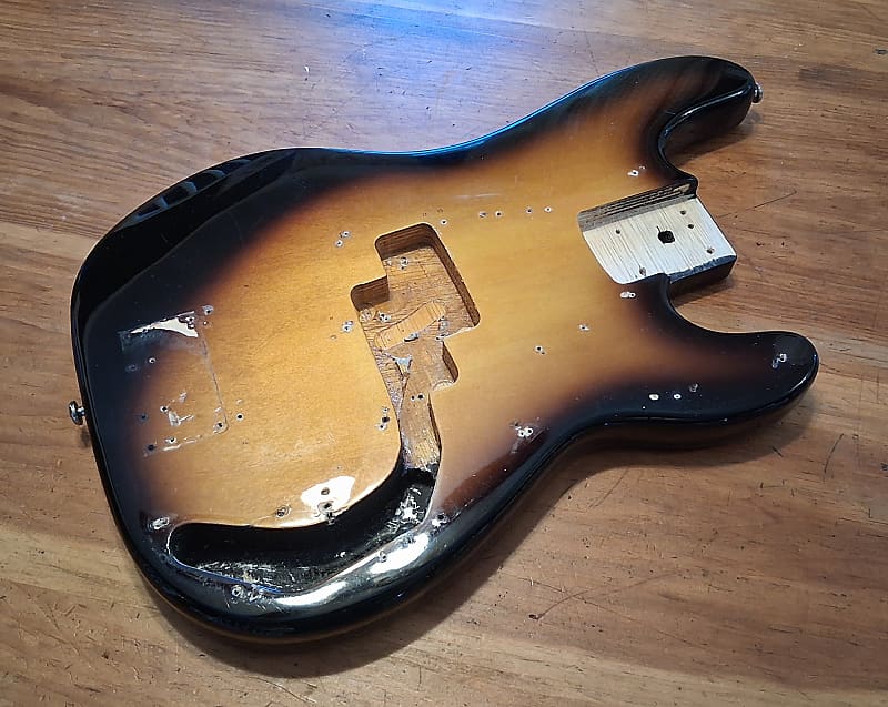 Silvertone Bass Body. Sunburst. Project. p-bass | Reverb