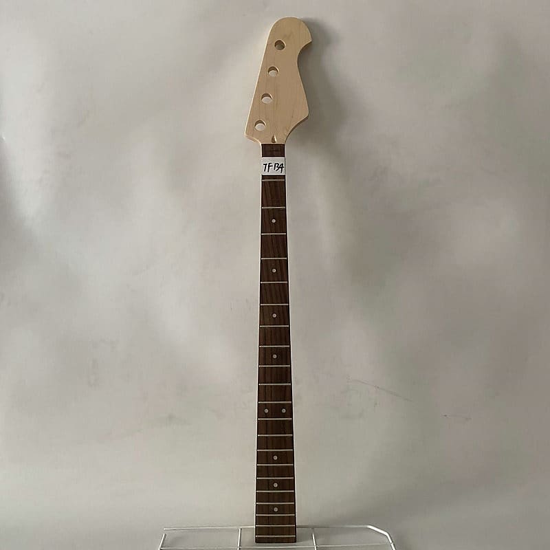 Unfinished Maple Wood 4 String Bass Neck, Rosewood Fretboard | Reverb