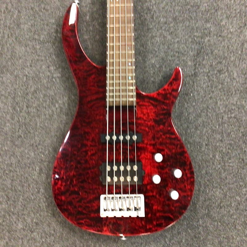 Used Rogue MUSICMAN STYLE 5 STRING Bass Guitars Red | Reverb
