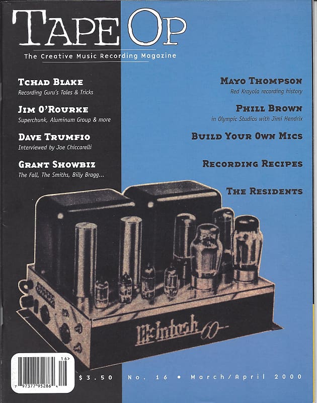 Tape Op Magazine Issues 16 -51 and 53 -60 | Reverb