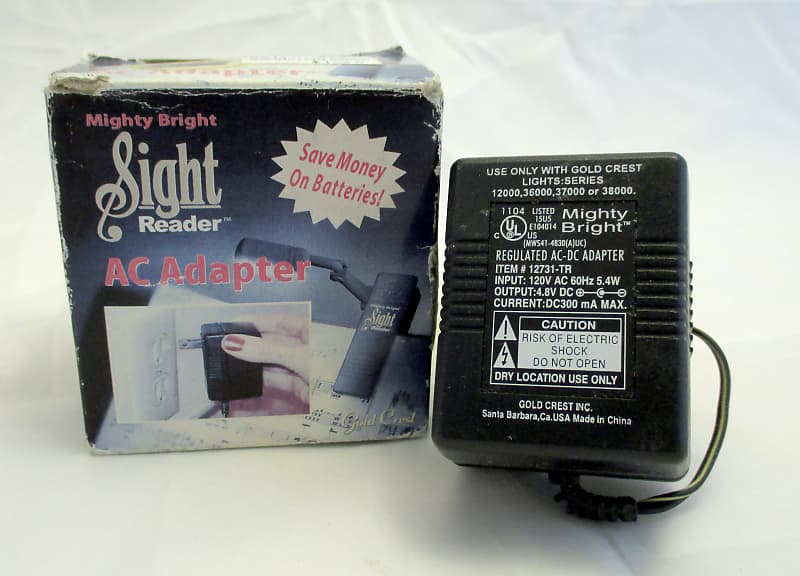 Mighty Bright Sight Reader 12731-TR AC Adapter for Clip-On | Reverb
