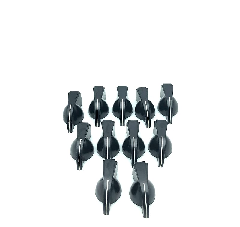 Lot of 11 Vintage MIJ Chicken Head Knobs 19?? - Black | Reverb