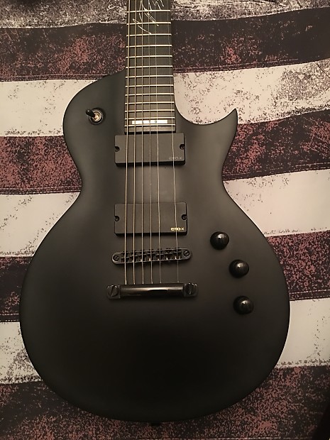 Esp ltd Eclipse Matt black black series mark heylmun emgx | Reverb
