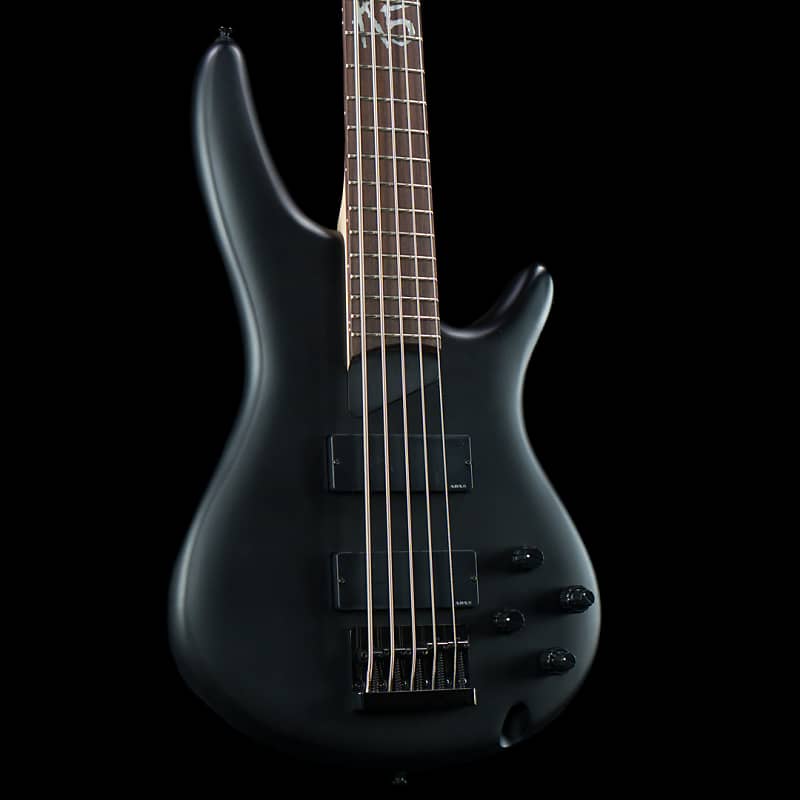 Ibanez K5 Fieldy Signature 5-String Bass - Black Satin, K-5, | Reverb