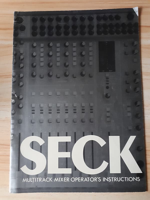 Operator's Instructions for Seck Multitrack Mixer 1984 | Reverb UK