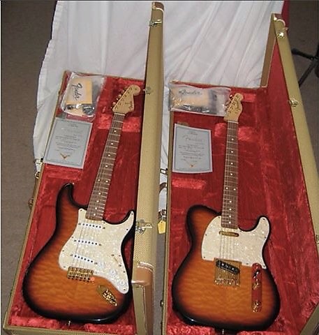 Fender Custom Shop Strat & Tele Matched Set 1993 Tobacco | Reverb