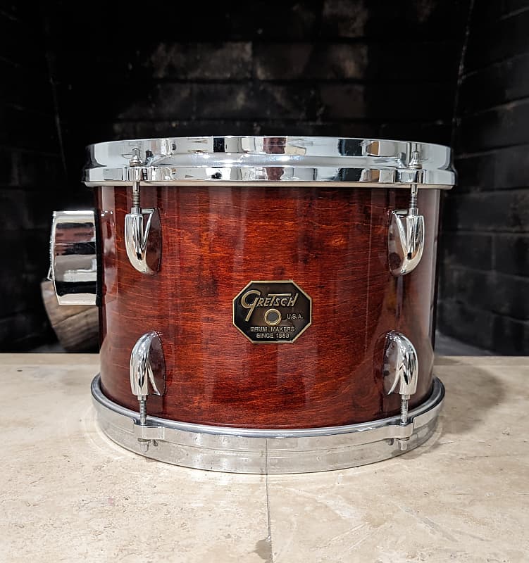 12" 8x12 Gretsch Drop G walnut lacquer tom 1980s | Reverb Australia