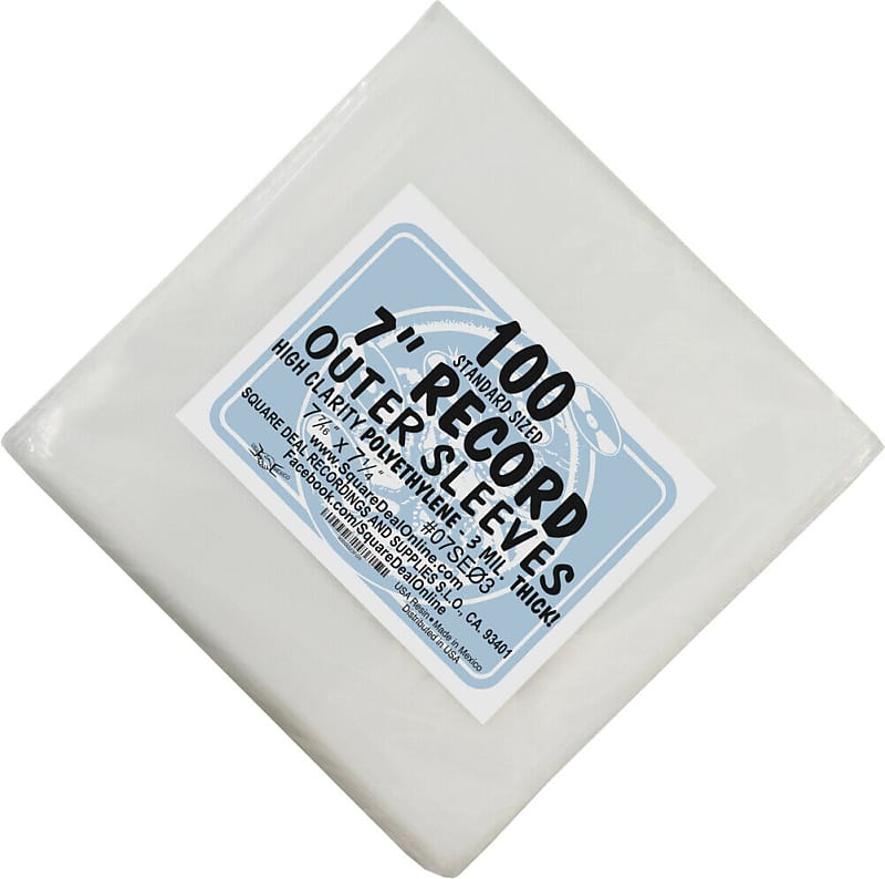 (100) 7" Record Sleeves - 3mil Archival Vinyl 45rpm Heavy | Reverb