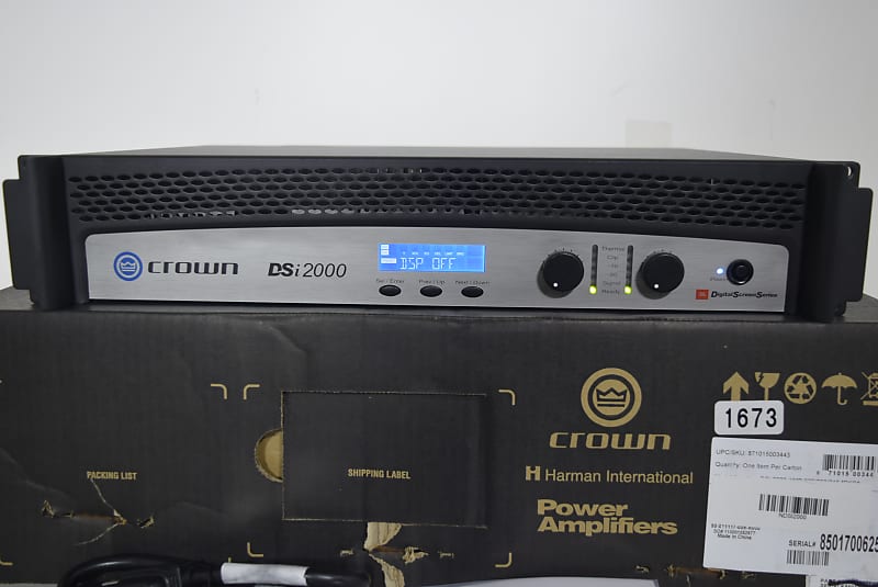 Crown DSi2000 2 Channel 2000W Power Amplifier #1673 (One) | Reverb