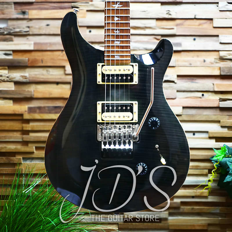 PRS SE Custom 24 Floyd Rose Charcoal Black Electric Guitar | Reverb